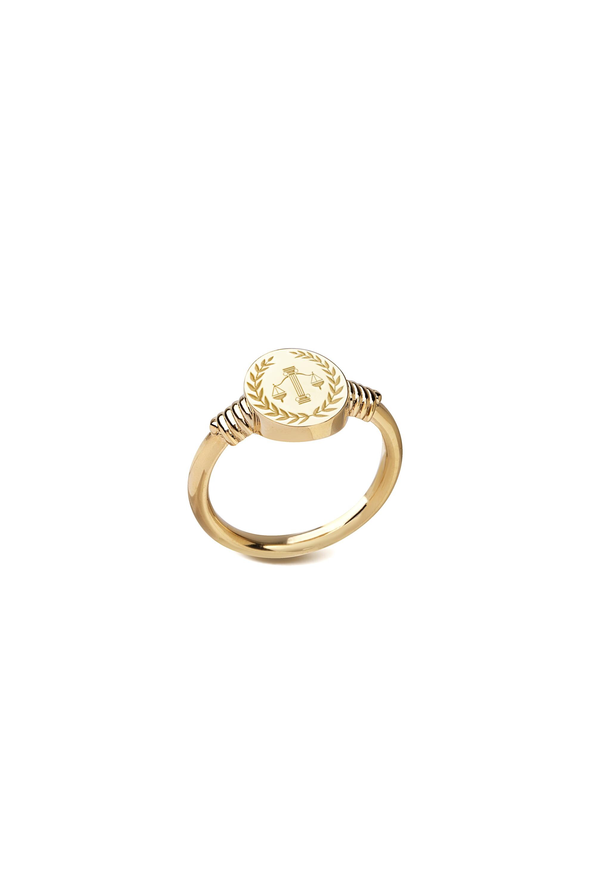 Sterling Silver Scales of Justice Signet Ring: Lawyer Gift - Etsy