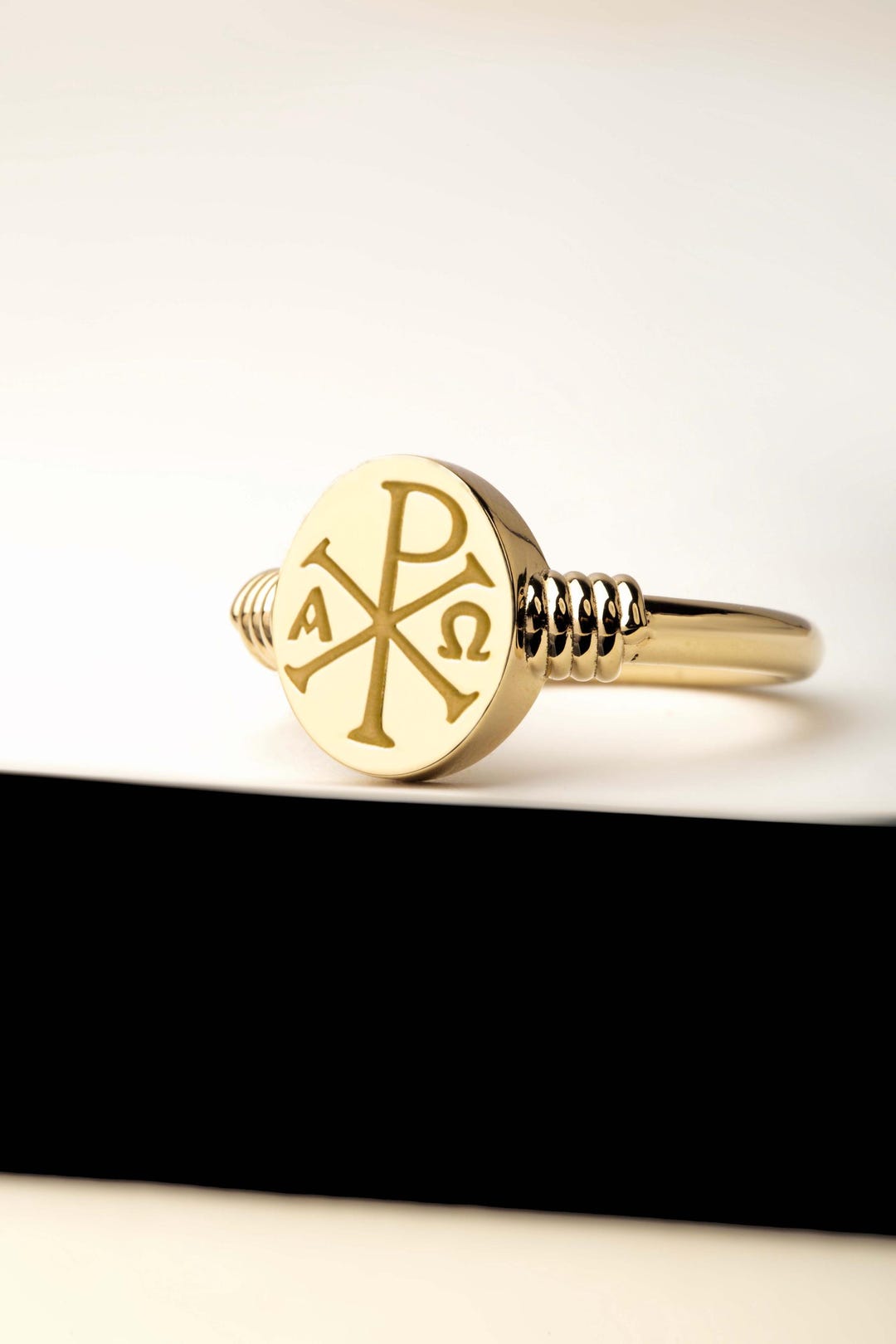 Sterling Silver Chi Rho Signet Ring: Ancient Christian Amulet - Etsy