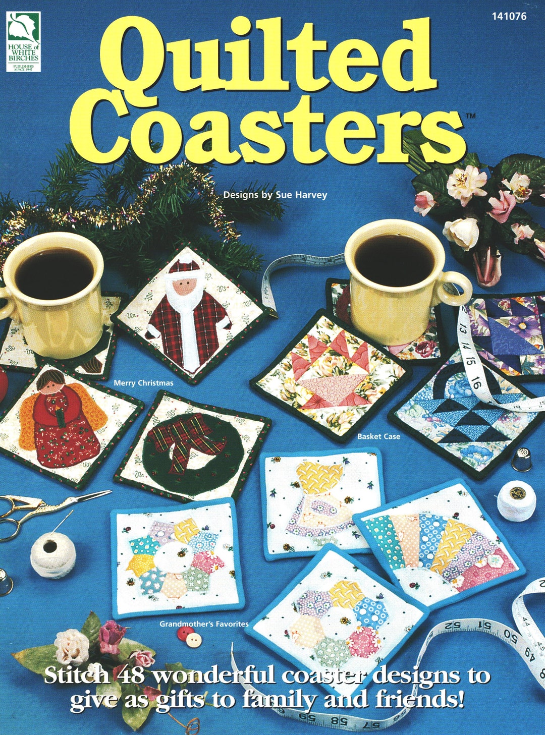 Quilted Coasters Quilt Pattern Booklet/pieced/applique/48 Coaster ...