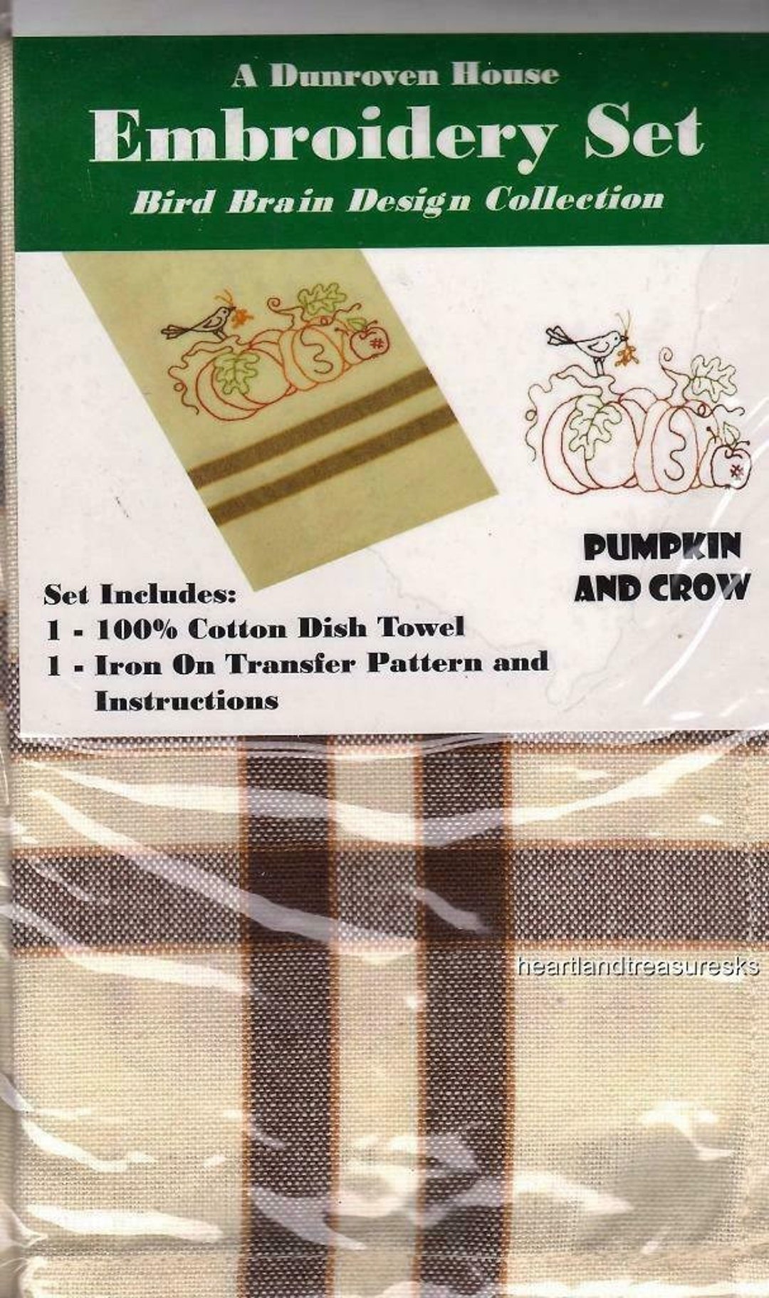 Pumpkin & Crow Kitchen Dish Towel Embroidery Kit 1 Towel 1 - Etsy