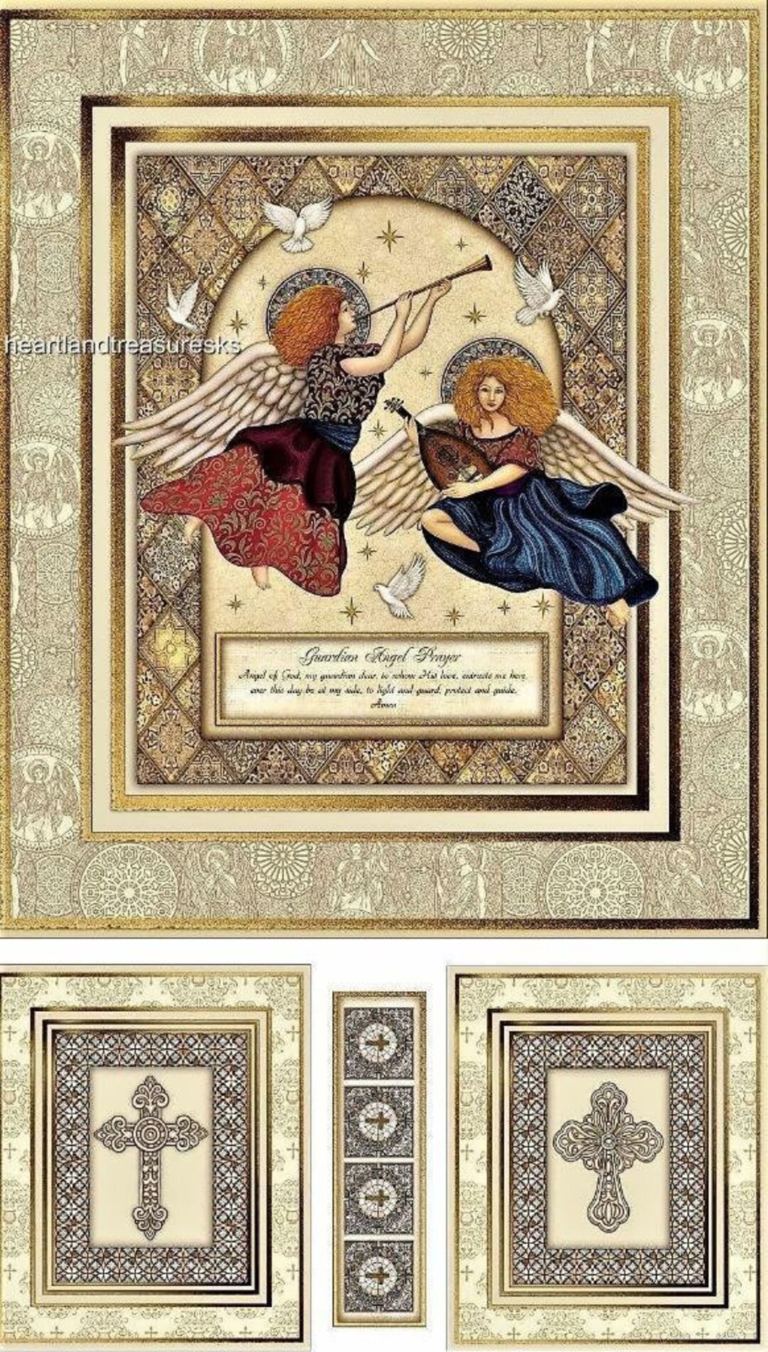 Heavenly Angel Religious Cotton Fabric Panel 24" X 42" - Etsy