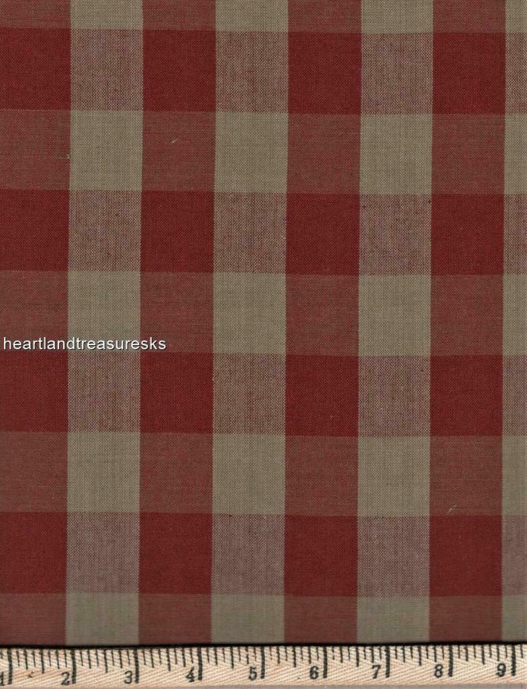 Red Plaid Homespun Fabric, Dunroven House Cotton Material H-390 - Etsy