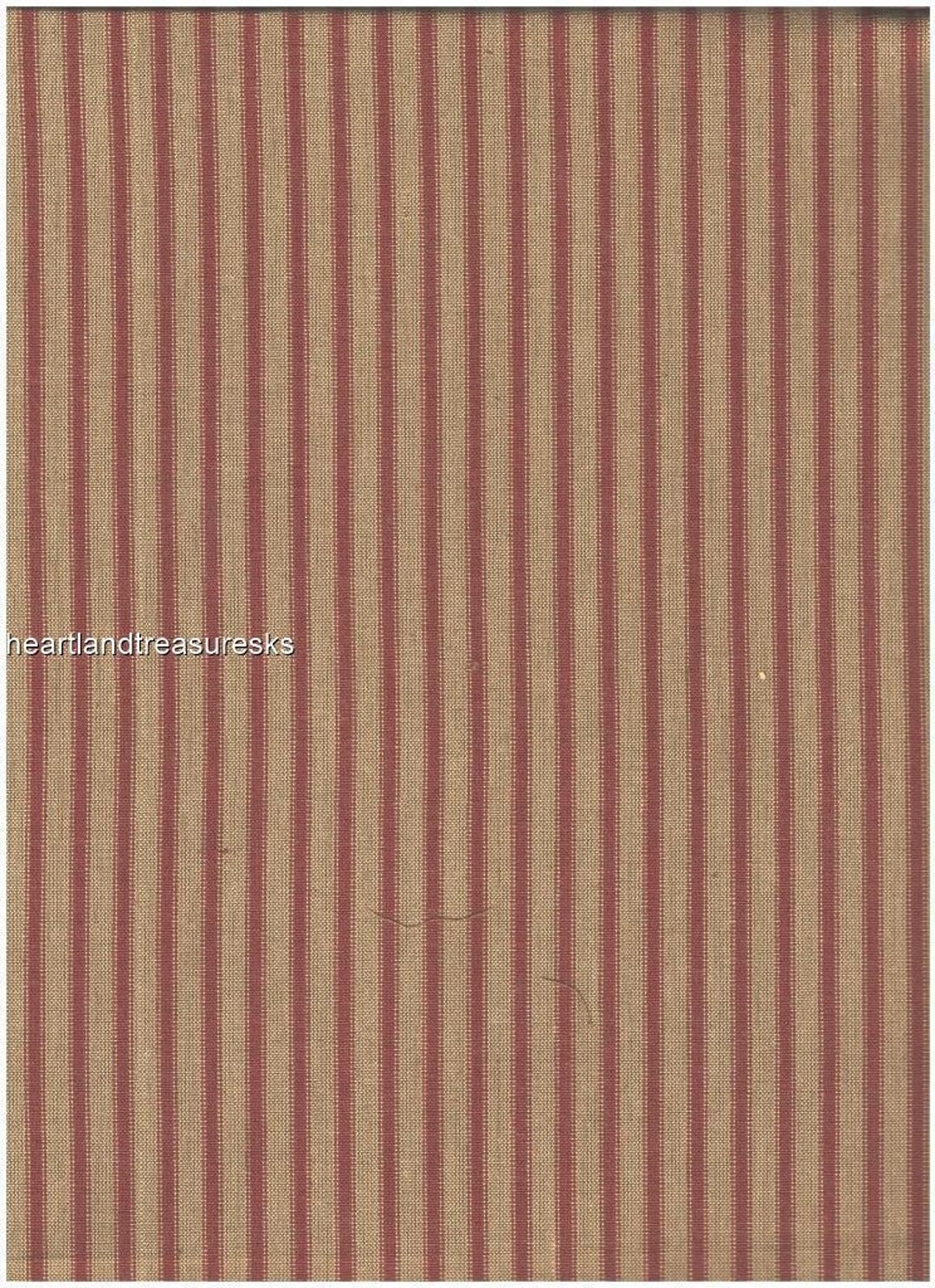 Red Wheat Ticking Stripe Homespun Fabric, Dunroven House H-36 - Etsy
