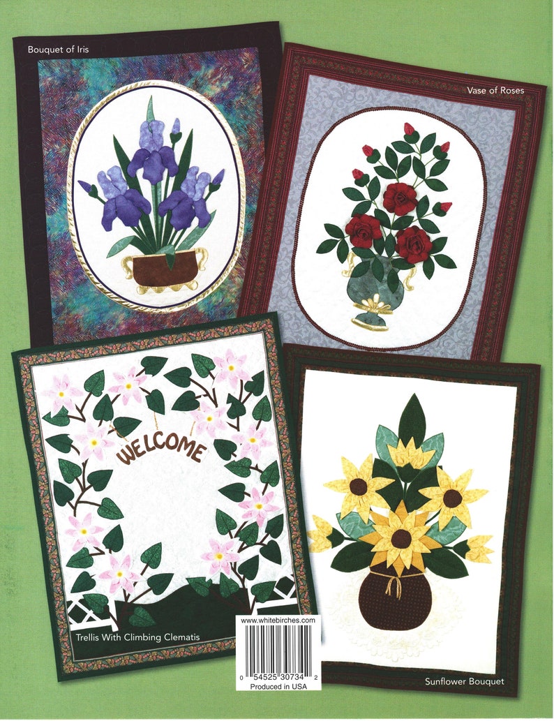 How to Quilt With 3-D Fabric Flowers/quilt Pattern Booklet/sewing ...