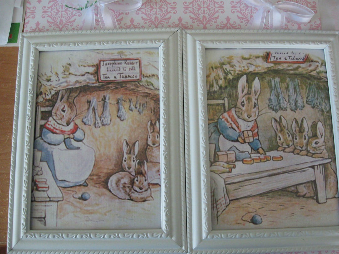 Framed Peter Rabbit Prints by Beatrix Potter - Etsy