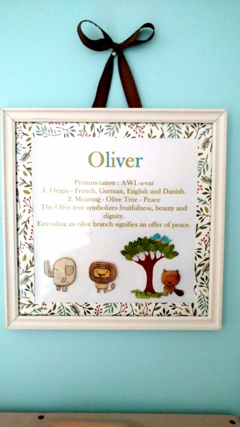 Baby Name with meaning for Children's Room | Etsy