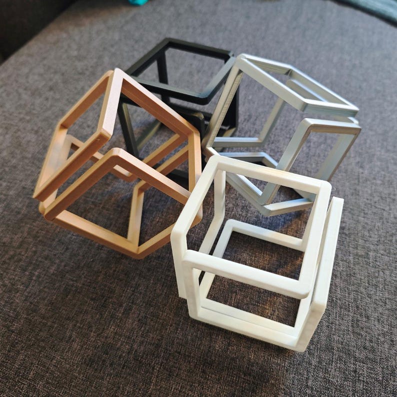 3D Printed Infinity Cube – Modern Geometric Home & Office Decor ...