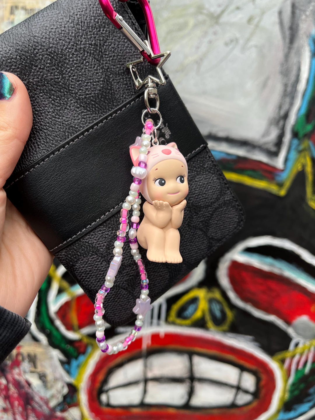 Sonny Angel Calico Cat Keychain/bag Charm W Beaded Loop - Etsy
