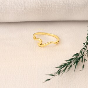 Couple Matching Promise Ring | Wave Rings for Couples, Engagement Ring ...