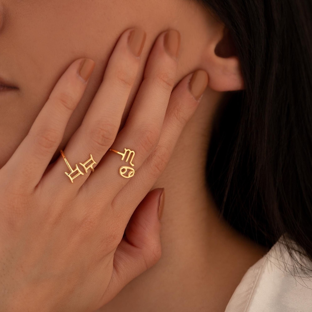 Custom Zodiac Sign Ring | Custom Zodiac Jewelry, Personalized Zodiac ...