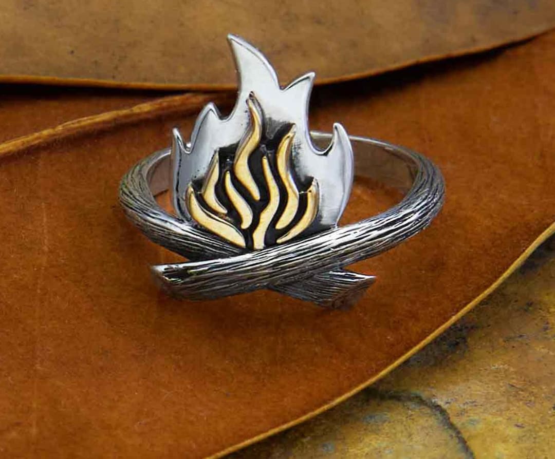 Sterling Silver and Bronze Campfire Ring * Size 8 Ring * Free Shipping ...