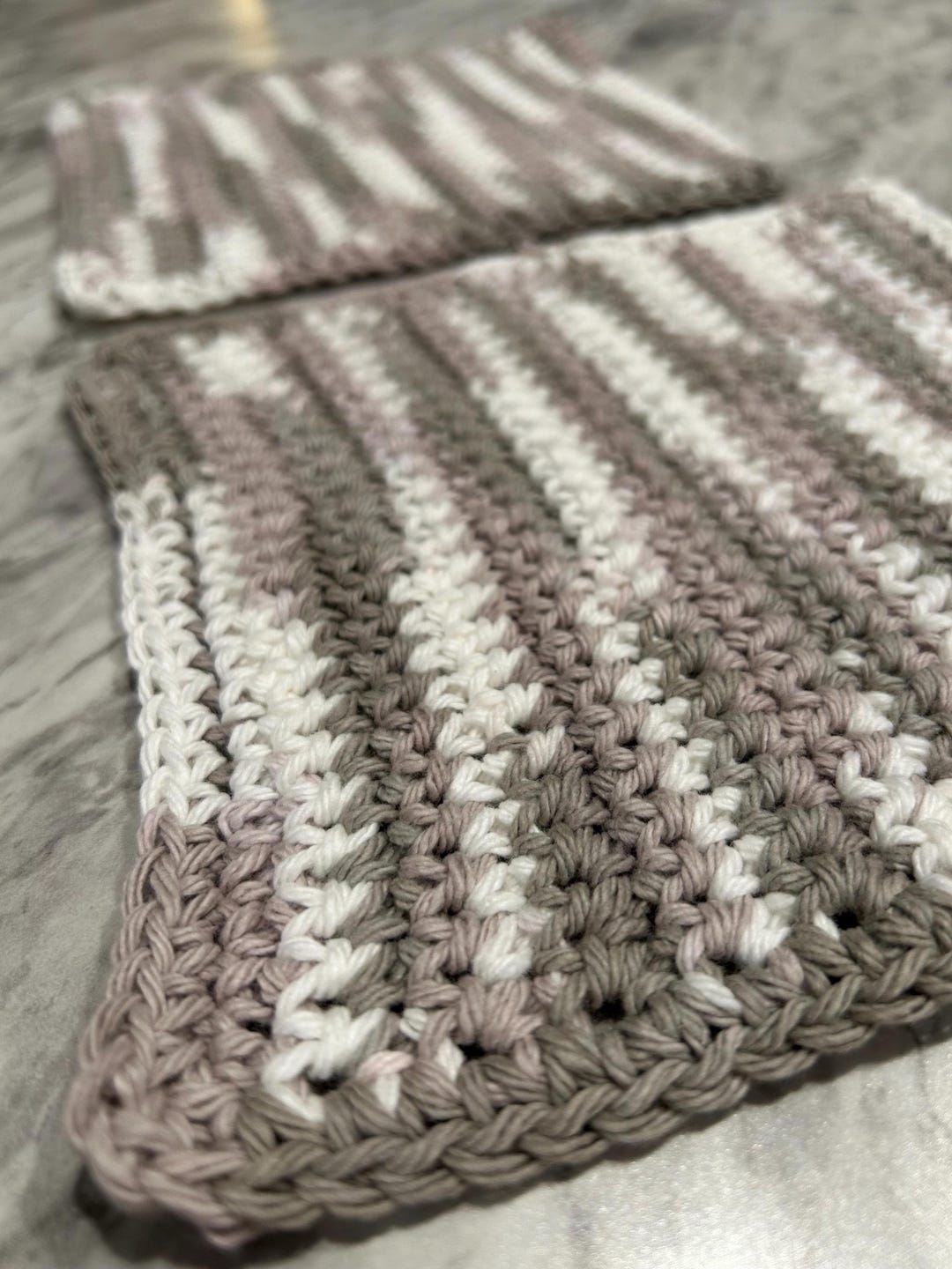Crocheted Dish Cloth Set - Etsy