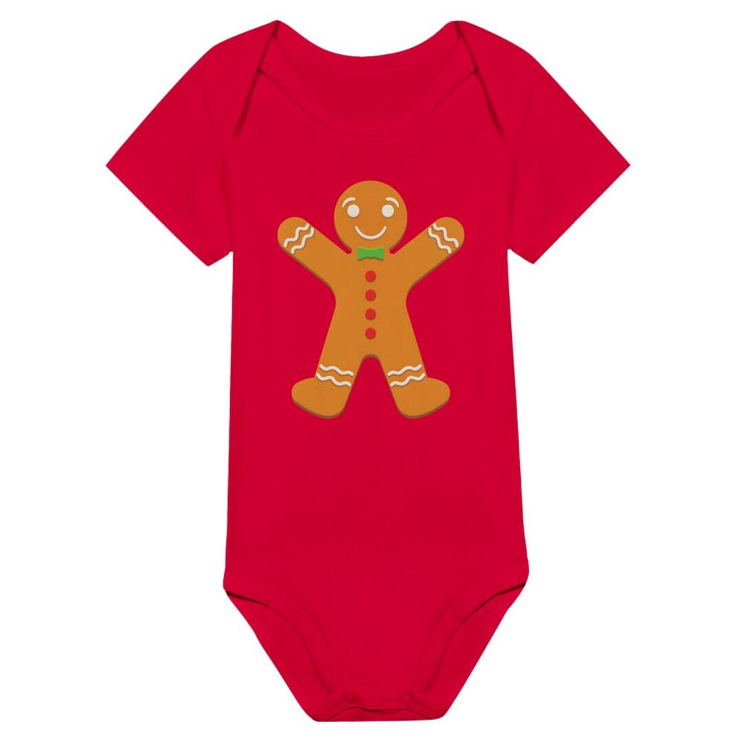 Gingerbread Man Classic Baby Short Sleeve Bodysuit - Etsy