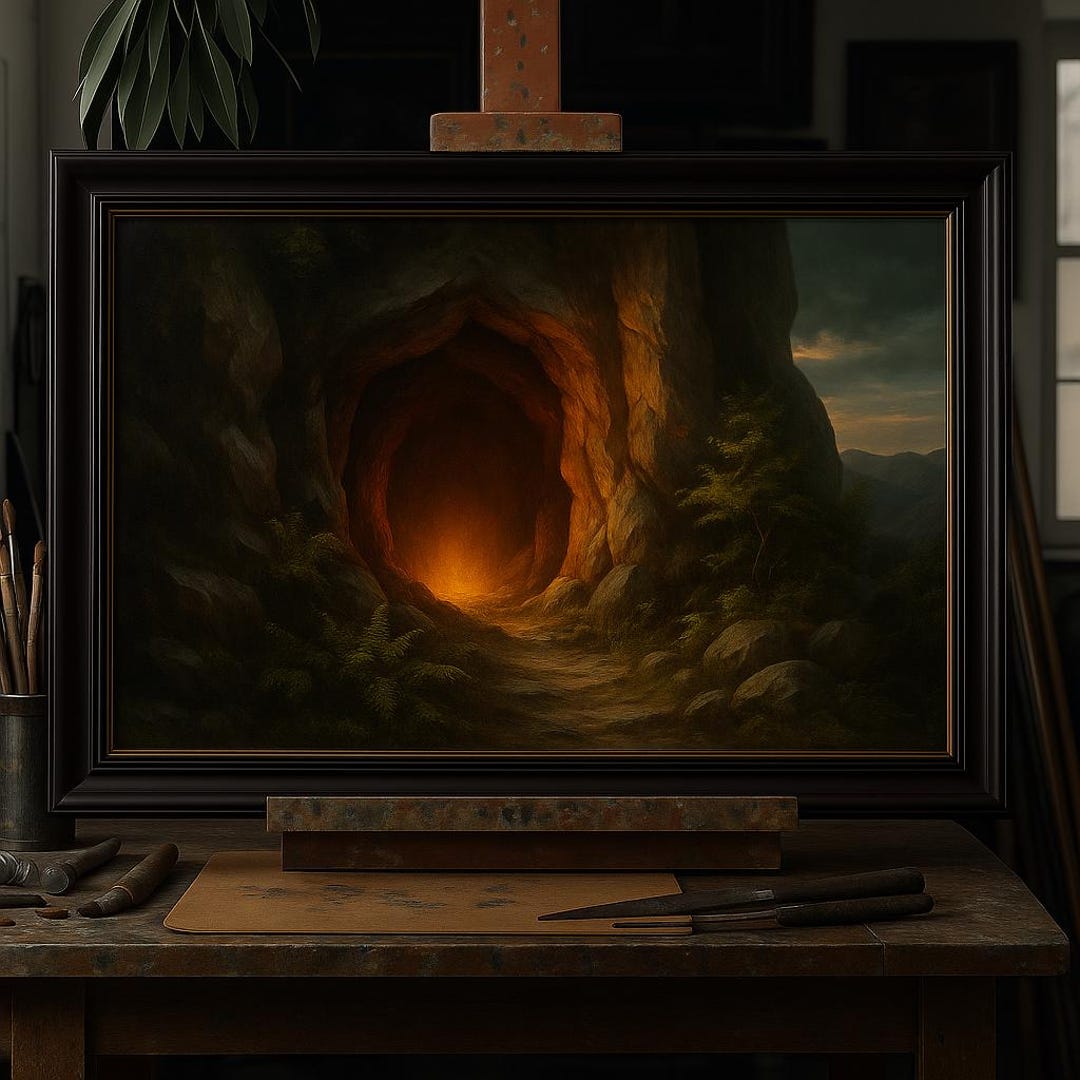 Entrance to Hades’ Underworld–original Oil Painting, Ancient Greek ...
