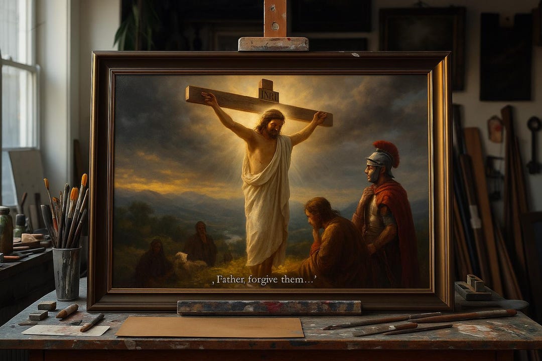 The Crucifixion – Original Oil Painting of Jesus on the Cross With ...