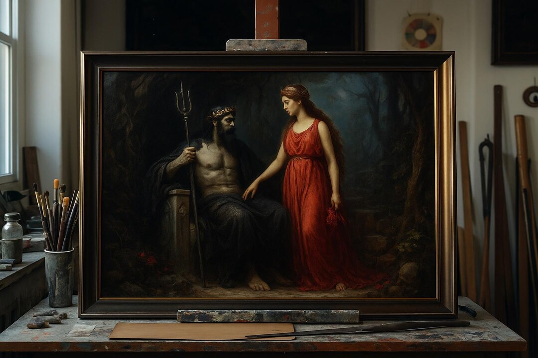 Persephone and Hades in the Underworld Original Oil Painting –ancient ...