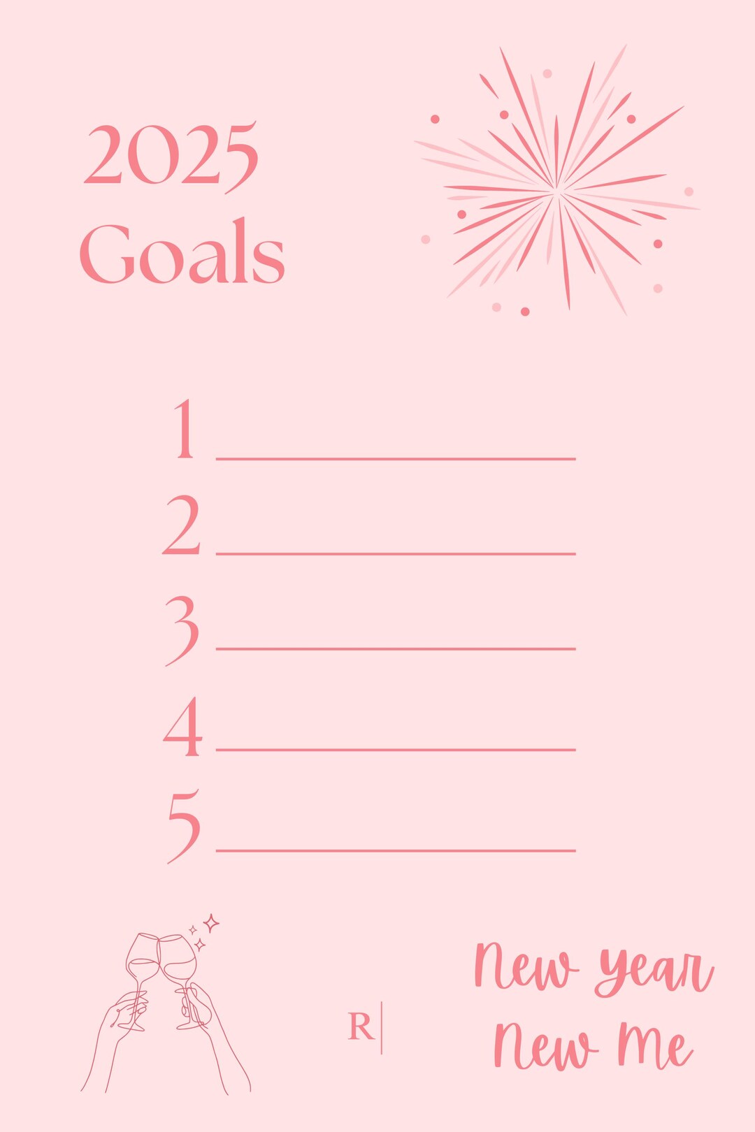 2025 Goals Pink Aesthetic - Etsy