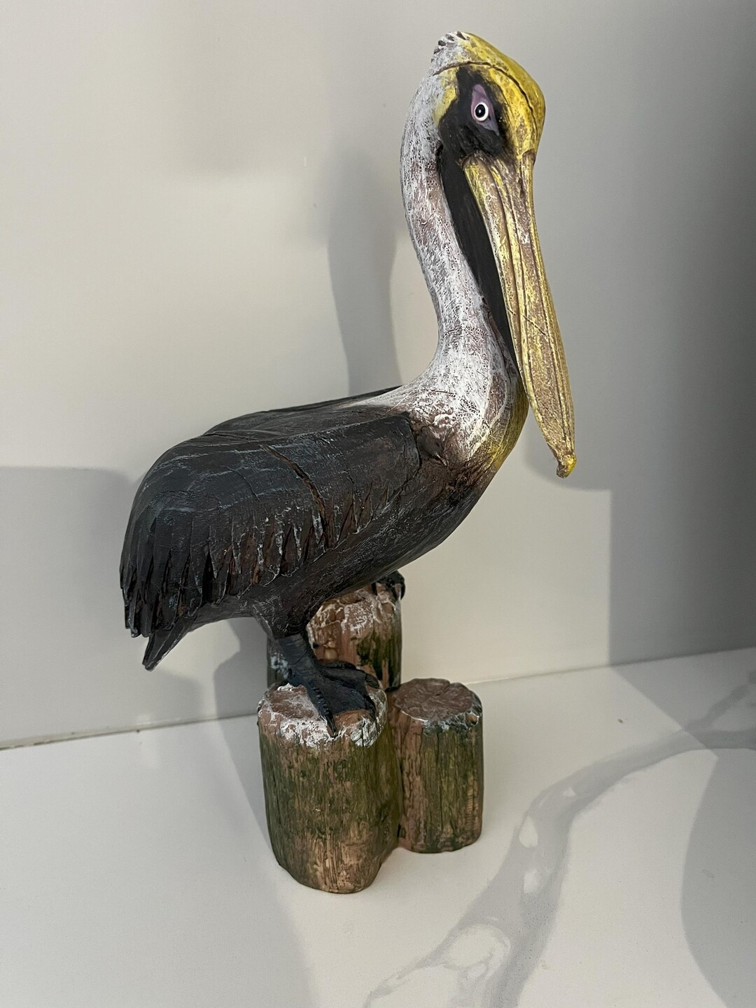 Nautical Resin Pelican Figurine to Look Like Wood Made to Look Aged - Etsy