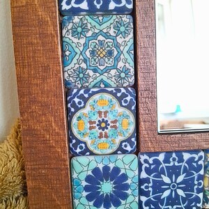 Handmade Ceramic Tile Wall Mirror: Turkish Style Decorative Accent - Etsy