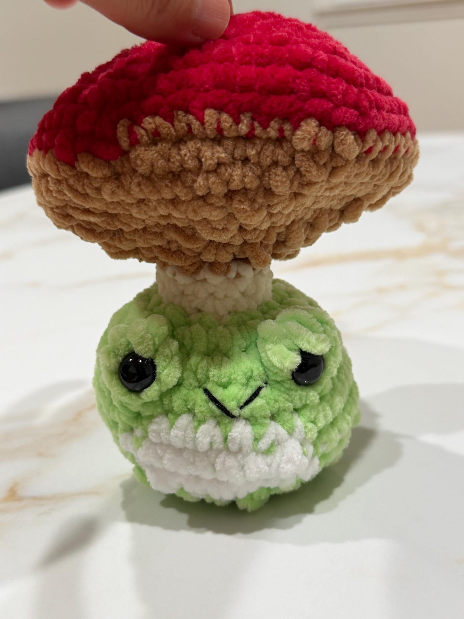 Crochet Poppable Mushroom Frog - Etsy