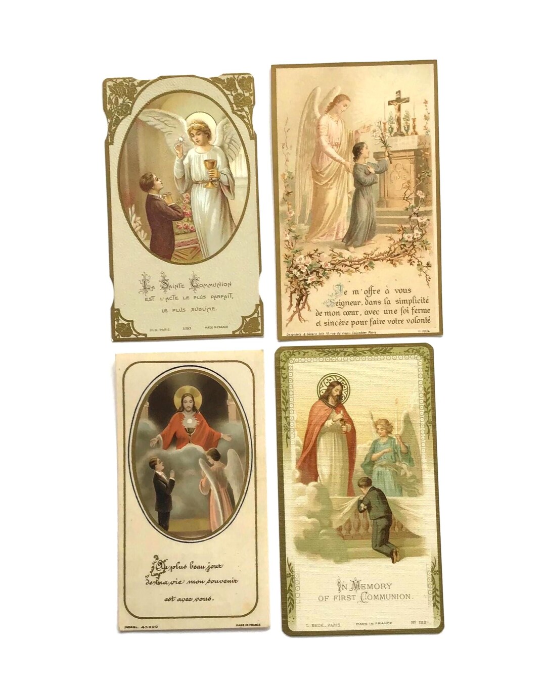 French Antique Holy Cards: First Communion Souvenirs, 1890s-1950s - Etsy