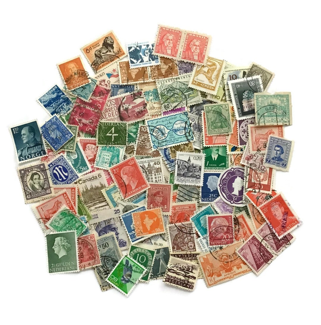 Worldwide Collection Surprise Set of Mixed Vintage Postage Stamps packs ...