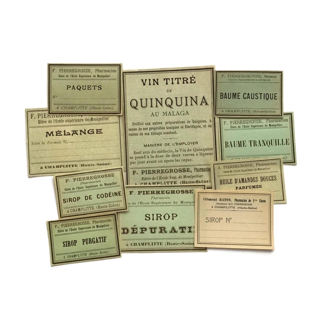 Set of 10 Antique French Pharmacy Labels – 1900s Apothecary Ephemera - Etsy