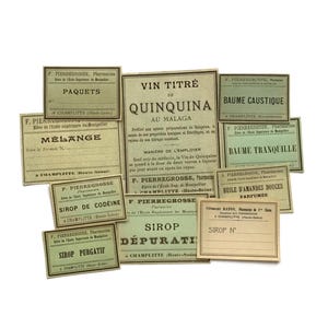 Set of 10 Antique French Pharmacy Labels – 1900s Apothecary Ephemera - Etsy