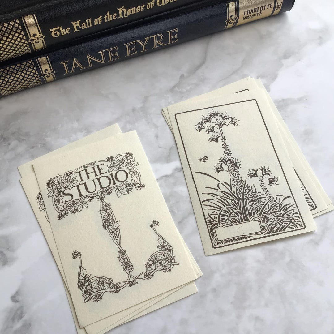 Art Nouveau Ex Libris Labels – Set of 10 Vintage Italian Bookplates ...