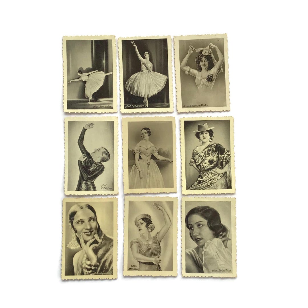 Vintage Dance Cigarette Cards: 9 Famous Female Performers, 1930s - Etsy
