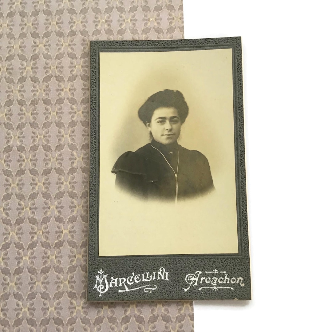 French Studio Portrait Photo Card: Jardelini, Arcachon, Early 1900s - Etsy