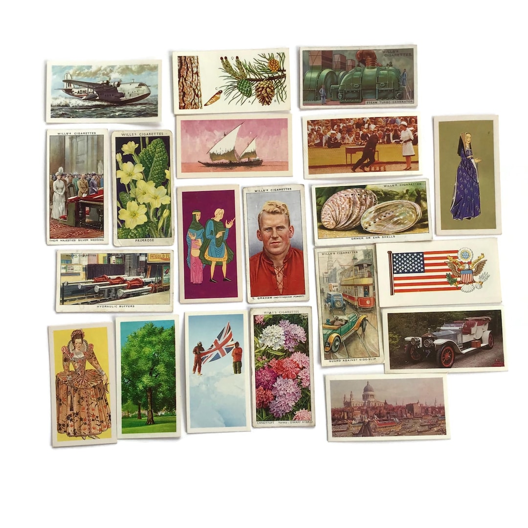 Vintage Wills Cigarette Cards: 20 Illustrated 1930s Collectibles - Etsy