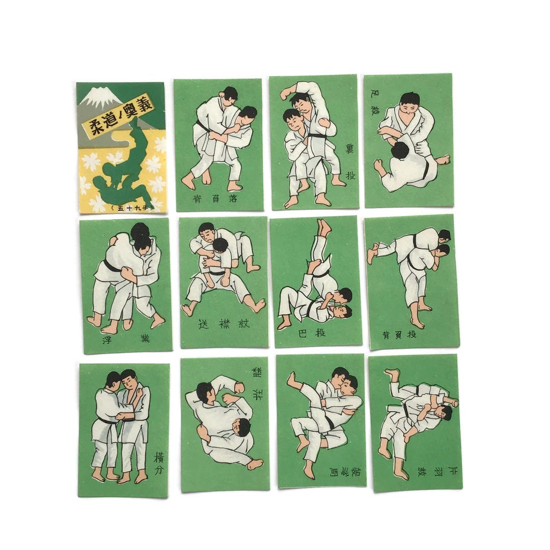 Vintage Judo Throw Matchbox Labels - Japanese Martial Arts Ephemera ...