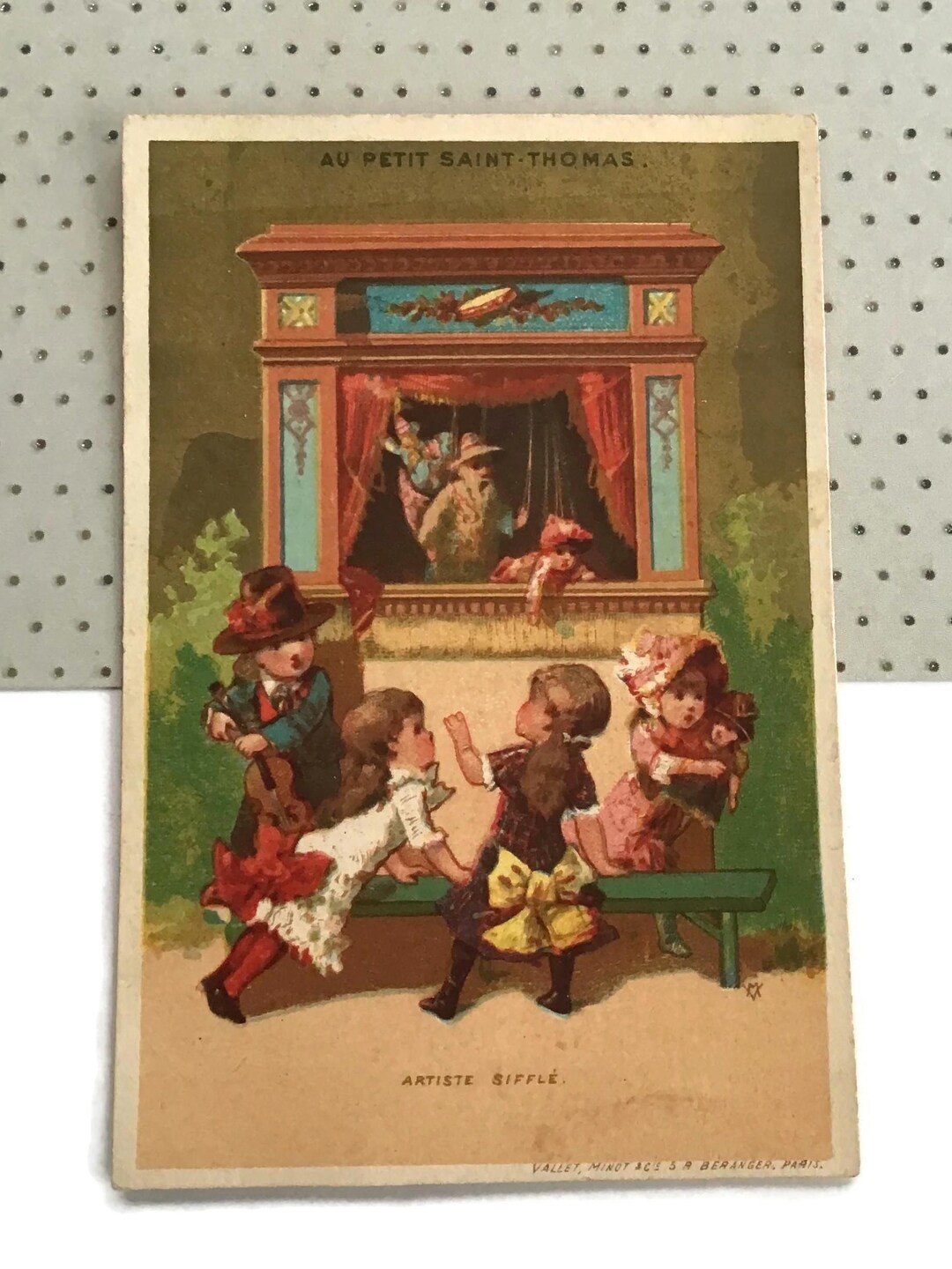 French Trade Card: Belle Époque Children’s Puppet Theatre - Paris, C ...