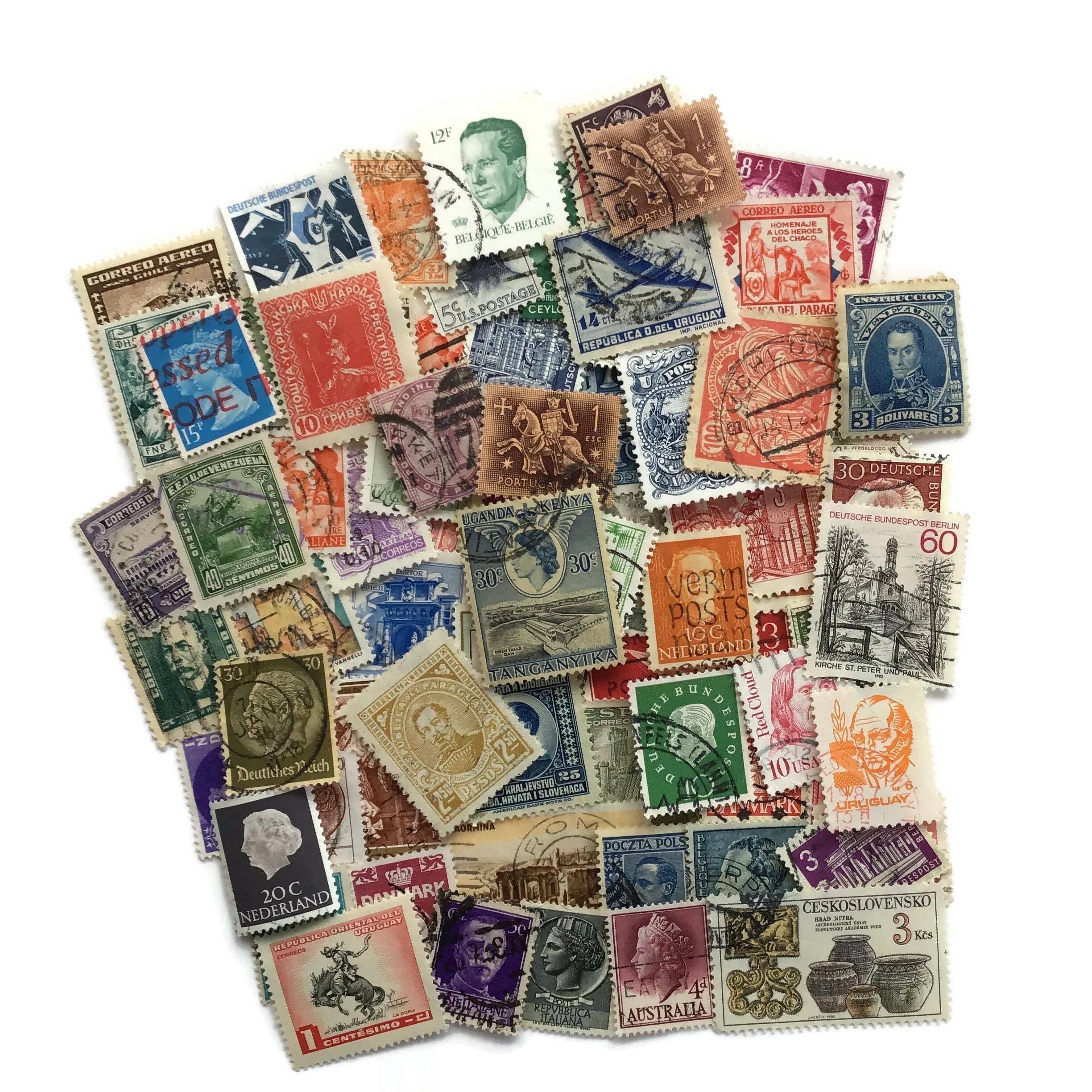World Postage Stamp Collection Starter Set – Assorted Lot of 25, 50, or ...