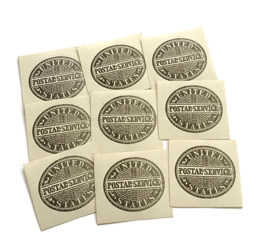 US Postal Stationery Cut-outs • Set of 9 • Vintage United States ...