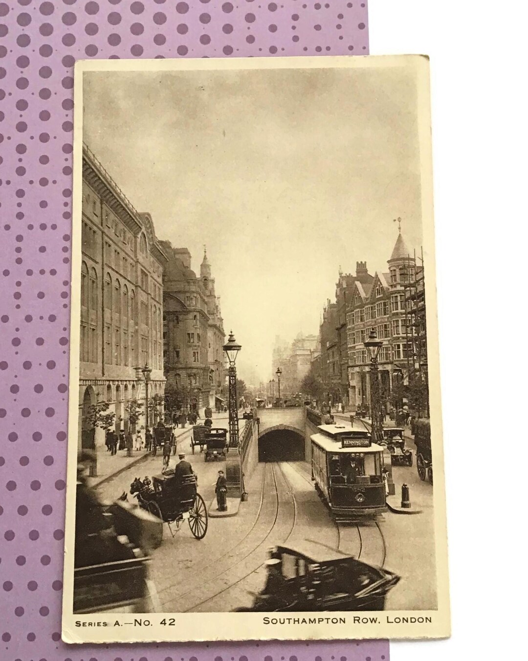 Southampton Row, London Tram & Carriages Postcard, C.1910s - Etsy