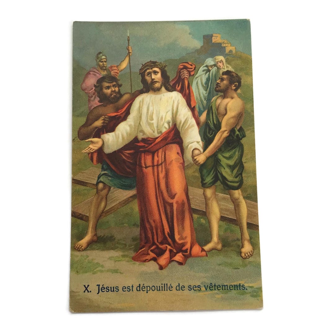 Vintage Jesus Postcard, Tenth Station of the Cross (c1910 ...