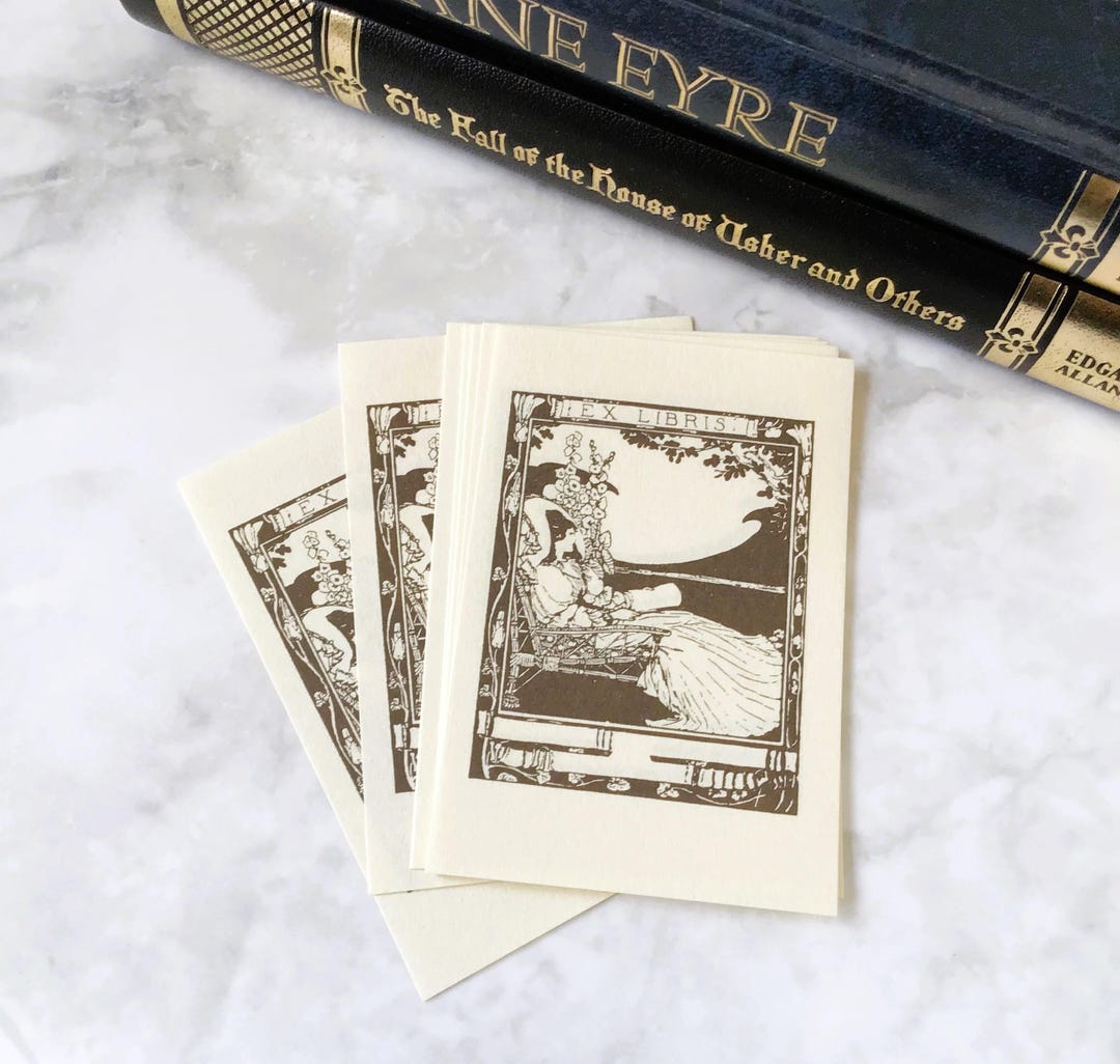 Vintage Ex Libris Labels – Set of 10 Italian Bookplates With Art ...