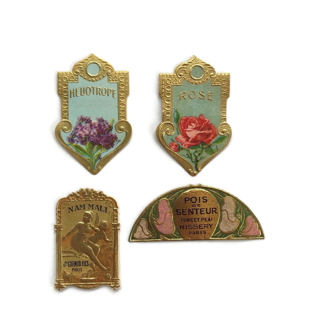 Vintage French Perfume Labels – Early 1900s Art Deco Ephemera ...