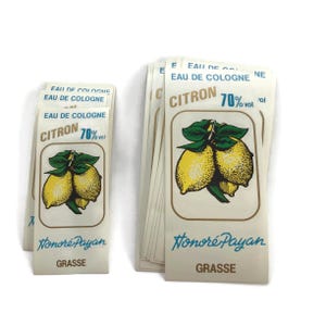 Vintage Lemon Cologne Labels – Set of 20 Honoré Payan Citron Labels ...