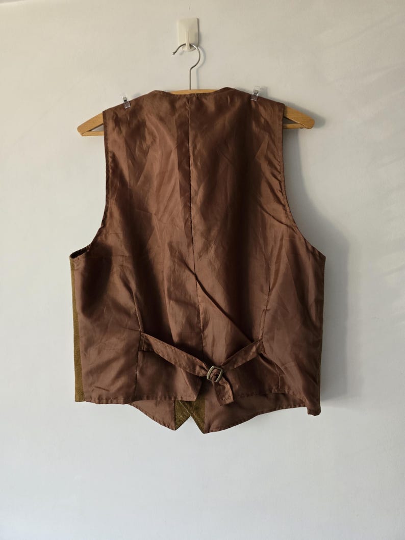 Vintage Brown Suede Leather Vest Western Cowboy Vest Classic Leather ...