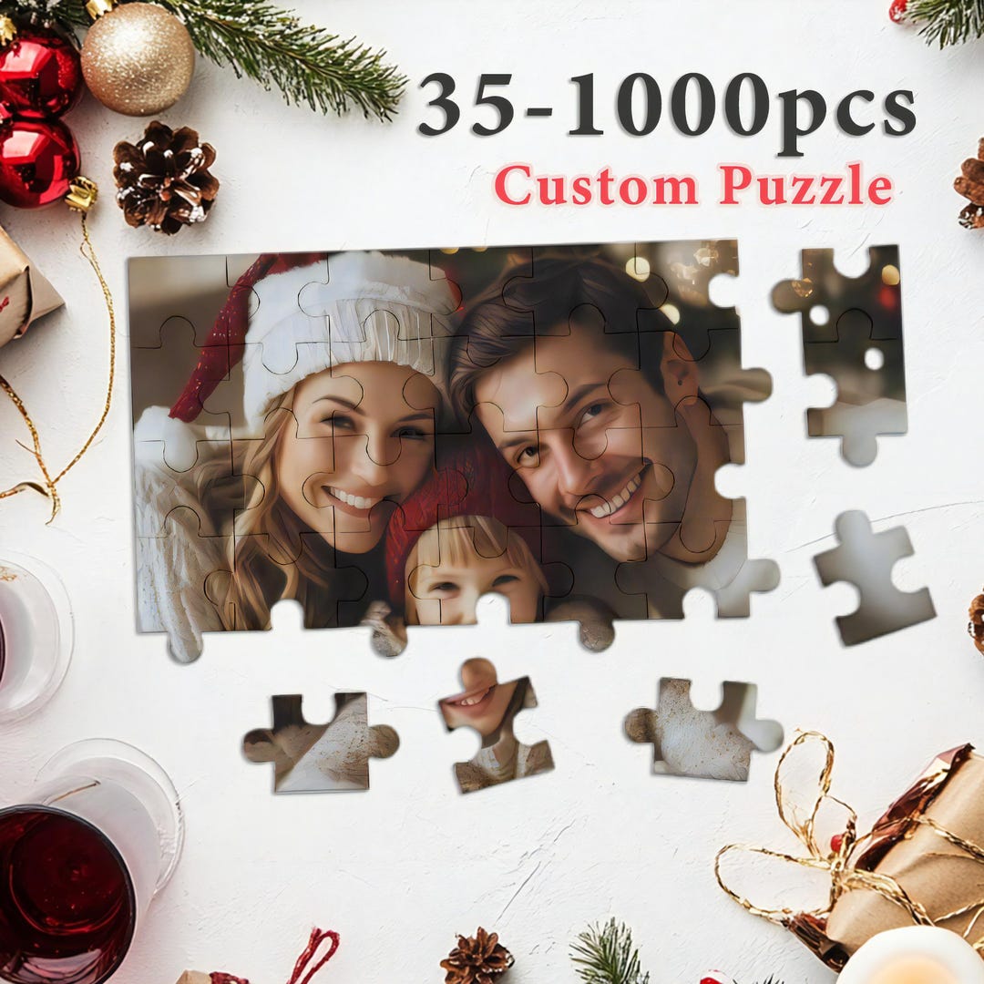 Custom Family Puzzle Photo Puzzle Personalized Wooden Jigsaw Picture ...