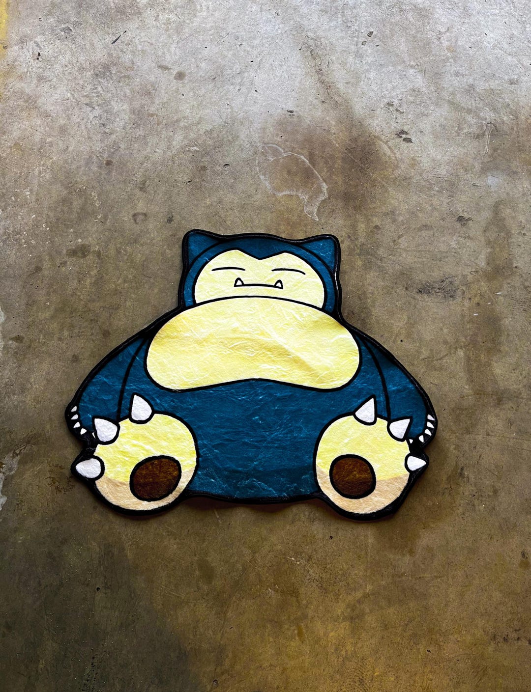 Customized Cute Snorlax Pokémon Anime Rug Handmade Fluffy Rug for Anime ...