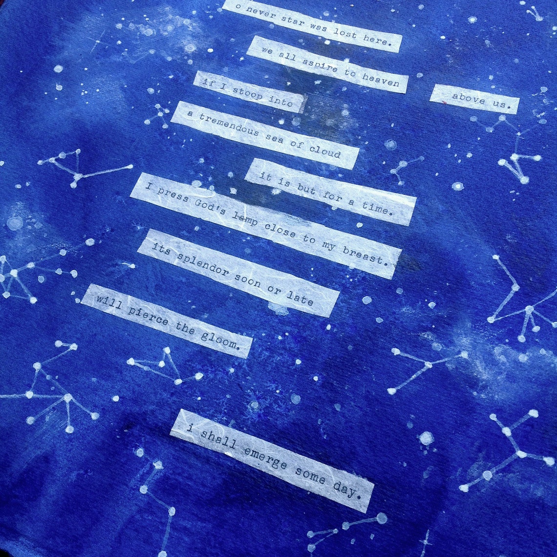 Faith Poem Collage- 11x14- Robert Browning- Constellation Art ...