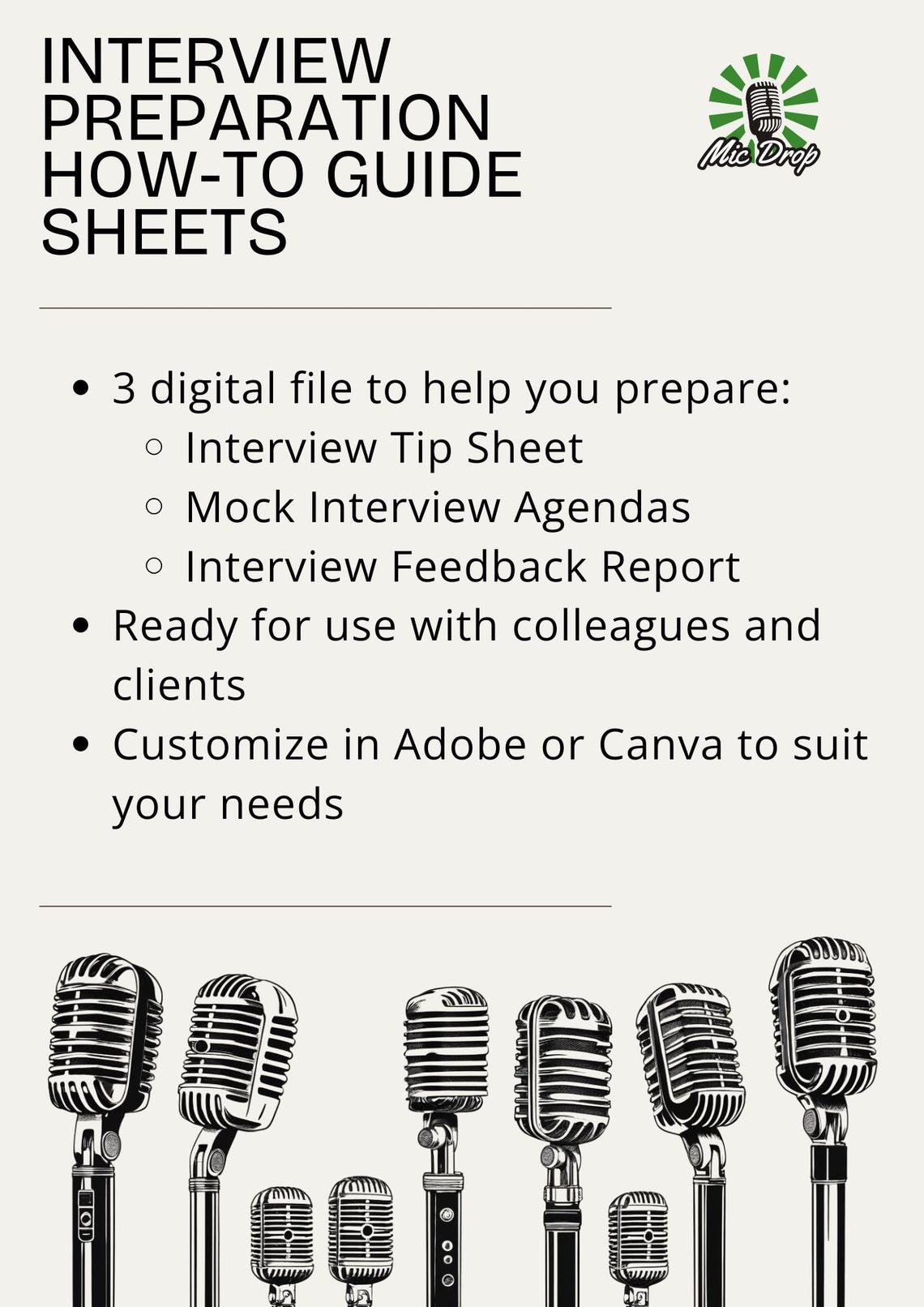 Interview Preparation How-to Guide Sheets | Editable Digital Downloads ...