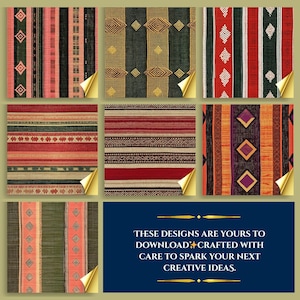 Philippine Kalinga Textile-inspired Seamless Digital Paper Set - 14 ...
