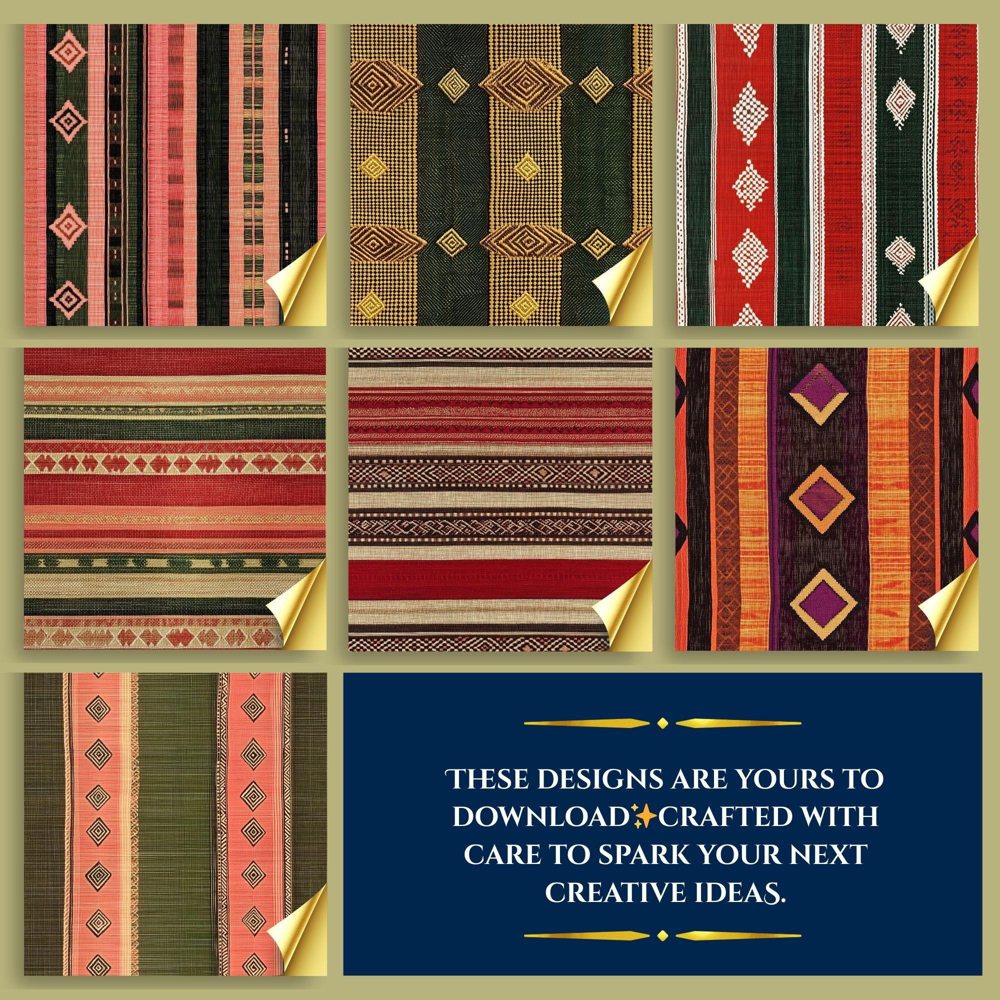 Philippine Kalinga Textile-inspired Seamless Digital Paper Set - 14 ...