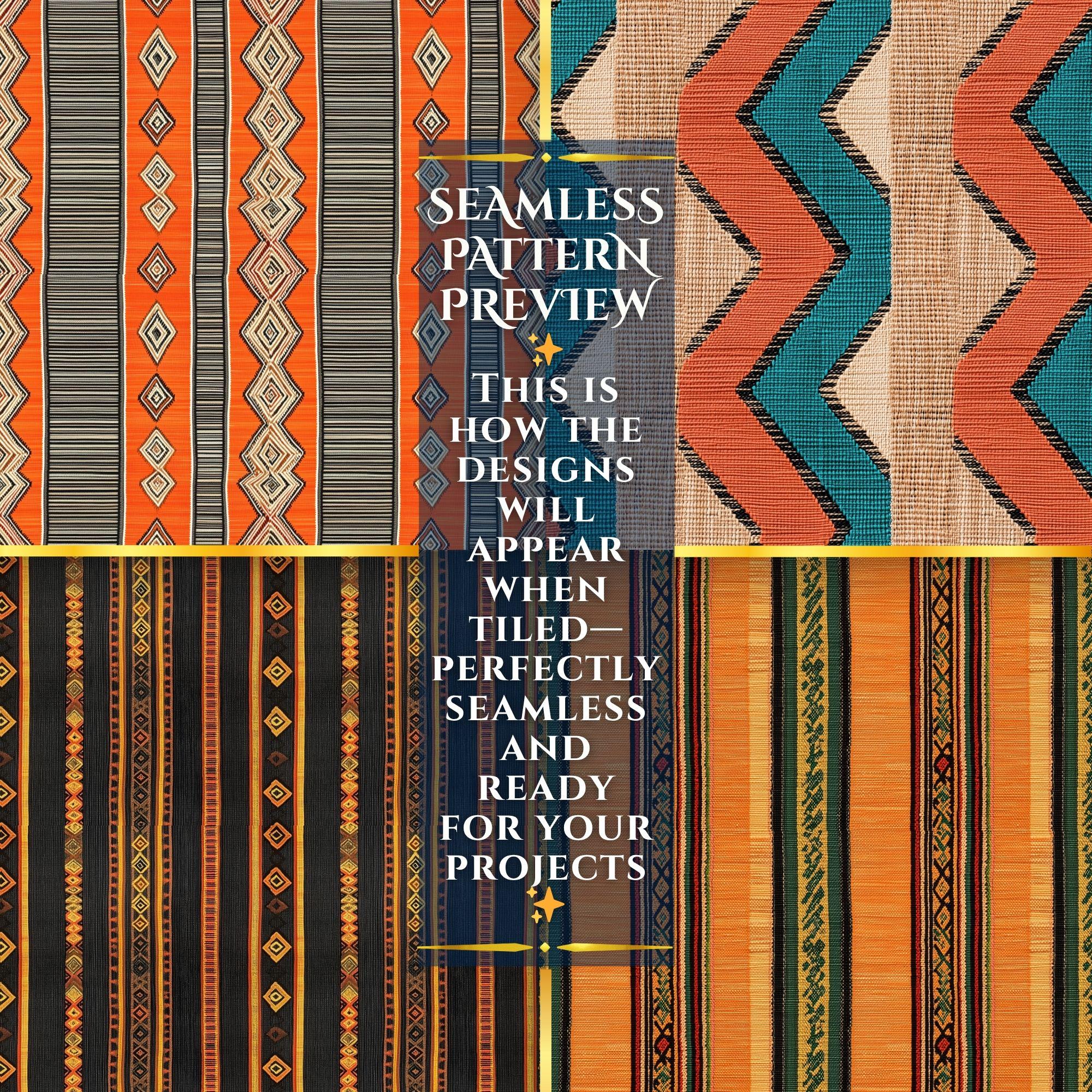 Philippine Kalinga Textile-inspired Seamless Digital Paper Set - 14 ...