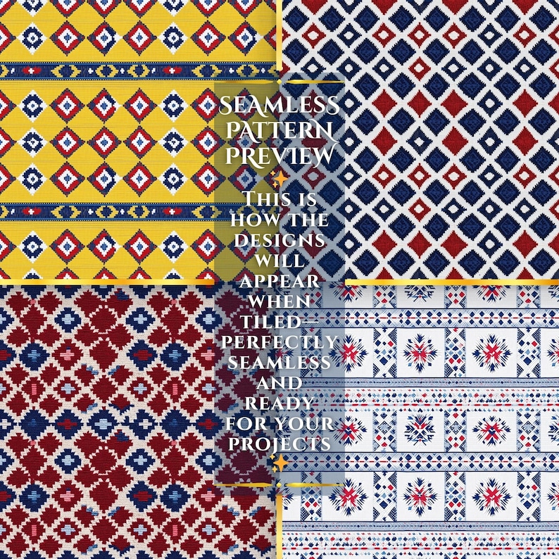 Vinta Filipina Seamless Pattern Digital Paper for Scrapbooking and ...